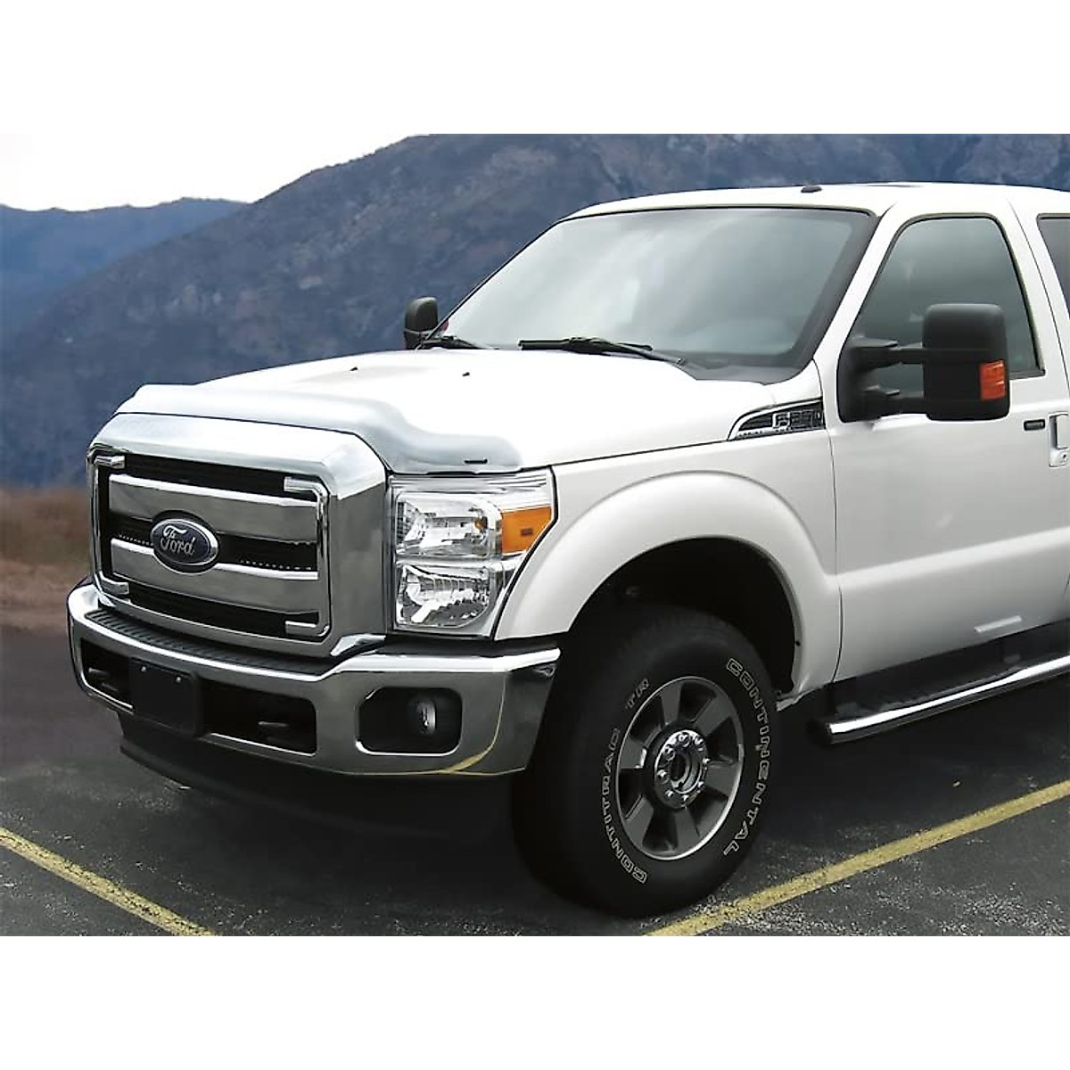Stampede | Vigilante Hood Protector - High Profile / Chrome| 2011-2016 Ford F-250 / F-350 / F-450 / F-550 Super Duty | 2150-8
