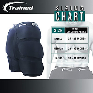 Trained Padded Protective Shorts for Extreme Sports Black