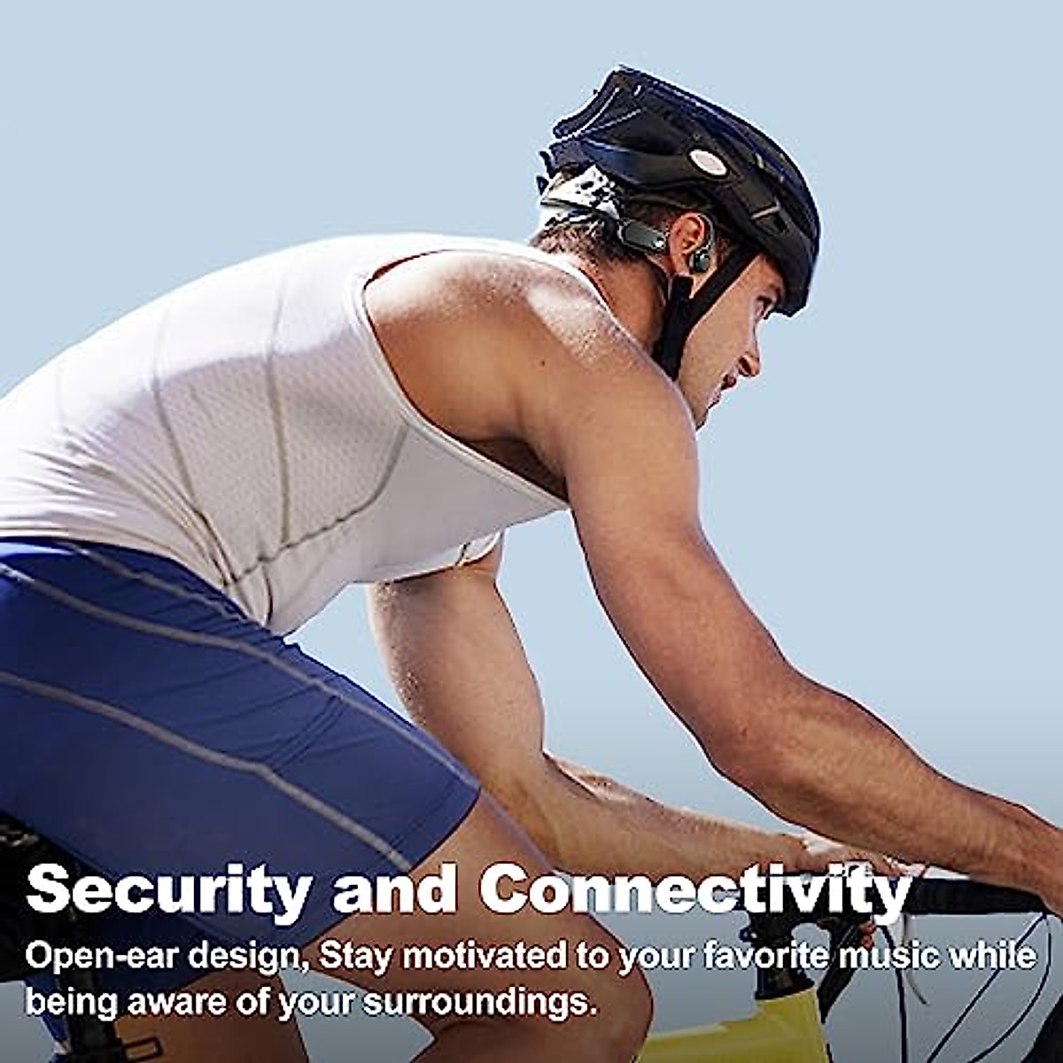 2023 Upgraded Bone Conduction Headphones, Open-Ear Wireless Bluetooth Sports Headphones with 8G Memory MP3 Player, 10H Playtime & IPX4 Waterproof Earphones for Workout, Running, Biking, Driving, Gym