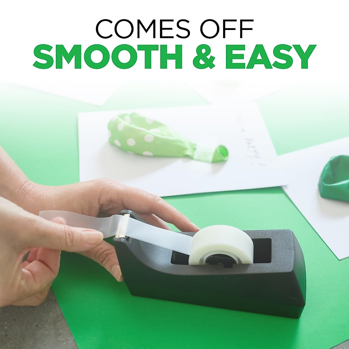 Scotch Classic Desktop Tape Dispenser C-38, Black, 1 in Core, Made From 100% Recycled Plastic, 1 Dispenser (C-38)