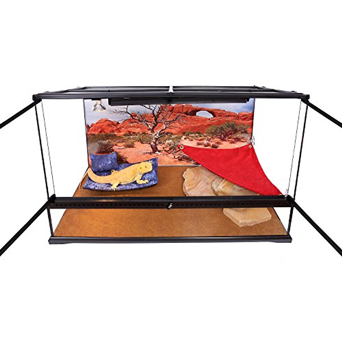 CAROLINA CUSTOM CAGES Reptile Habitat Background, Arch with Tree, 15.75" x 36"