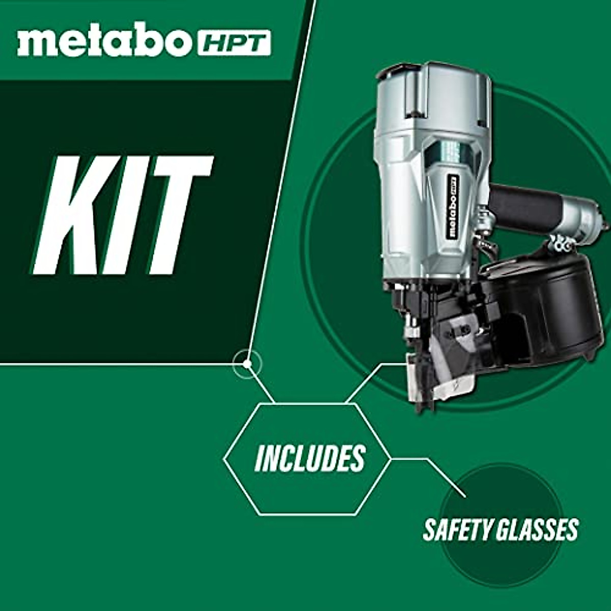 Metabo HPT Coil Framing Nailer | Pro Preferred Brand of Pneumatic Nailers | 15 Degree Magazine | Accepts 2-Inch up to 3-1/4-Inch Nails | Ideal for Wall Sheathing, Roof Decking, & Subflooring | NV83A5