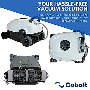 Nu Cobalt NC23 Smart Logic Robotic Pool Cleaner for Medium to Big Above Ground Pools as Well as Small inground Pools Floor Cleaner