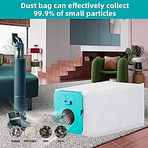 12 Pack VCA-ADB953 Dust Bags Compatible with SAMSUNG BESPOKE Jet Cordless Stick Vacuum Cleaner, Large Capacity Disposable Replacement Bags, All in One Clean Station Accessories Set