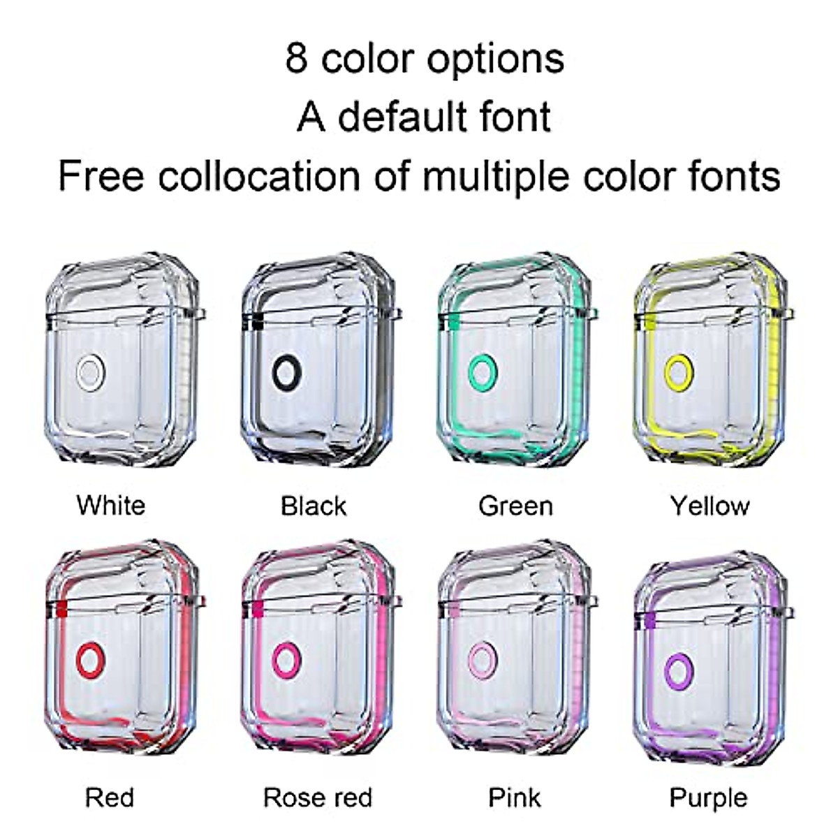 AIPNIS Custom Photo AirPods Case,Personalized Transparent TPU Shockproof Protective Case Gift,for Airpods 1&2 Cover, with Hand Rope