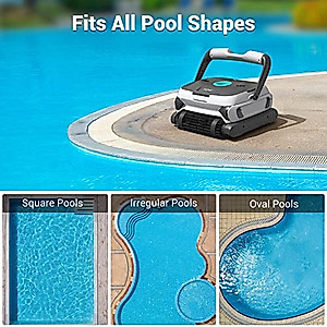 AIPER Automatic Robotic Pool Cleaner with Ultra Triple Motors, Large Top Loading Filter Baskets&Wall Climbing Function, Ideal for In-Ground/Above Ground Pools Up to 50 Feet, Gray (OC1200 Pro)