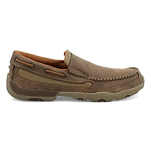 Twisted X Men's Slip-On Driving Moc, Moc Toe, Bomber, 9.5 W