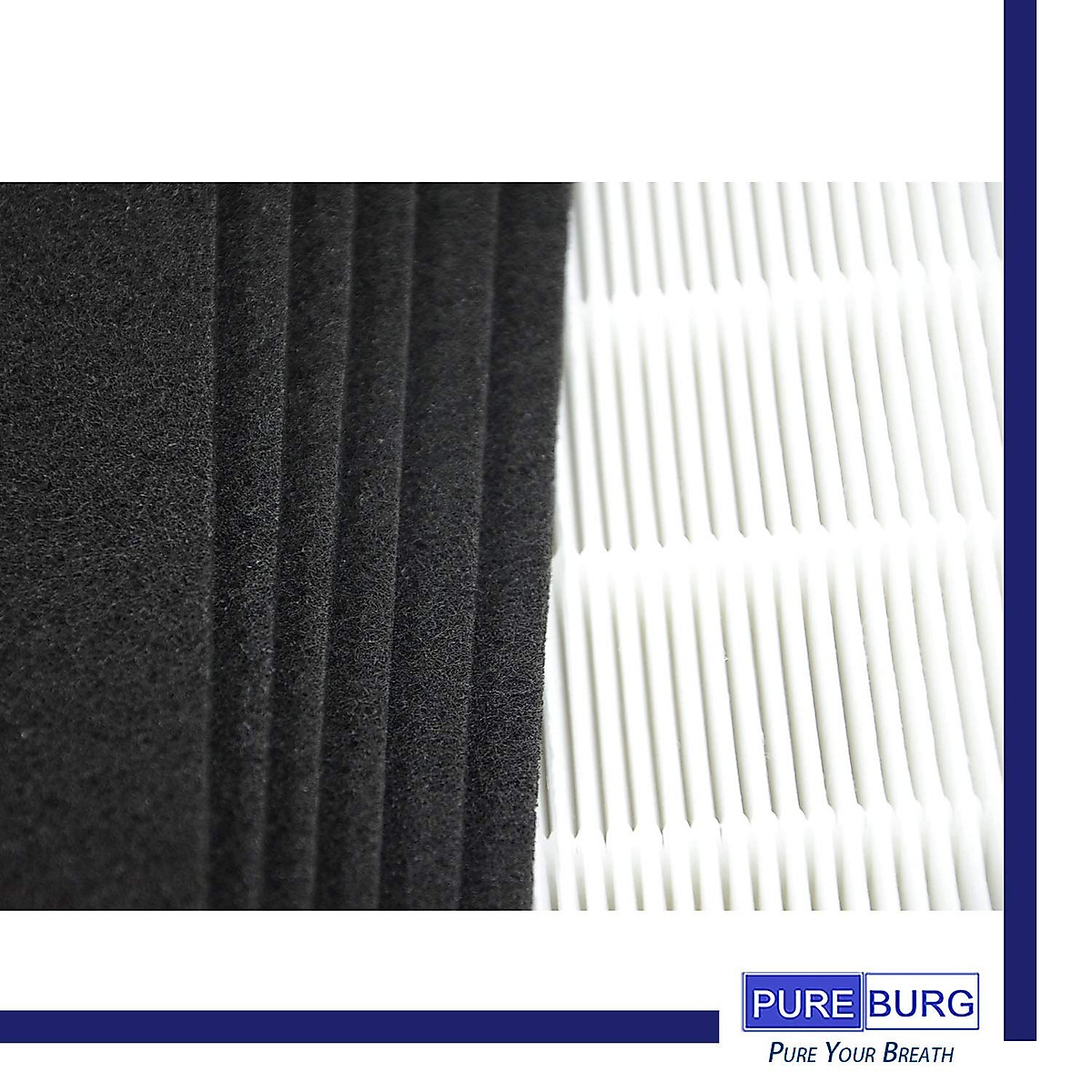 PUREBURG AeraMax 300 Replacement True HEPA Filter Set Compatible with Fellowes HF-300 fits Fellowes AP300PH HF300 AeraMax 290 300 DX95 Air Purifier Part 9287201