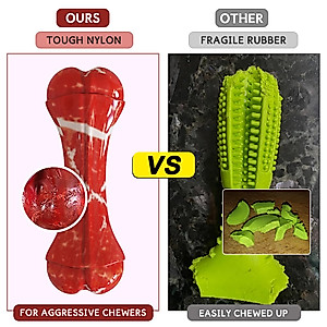 Dog Toys for Aggressive Chewers Large Dogs Indestructible Dog Chew Toys Tough Nylon Dog Bones to Keep Them Busy
