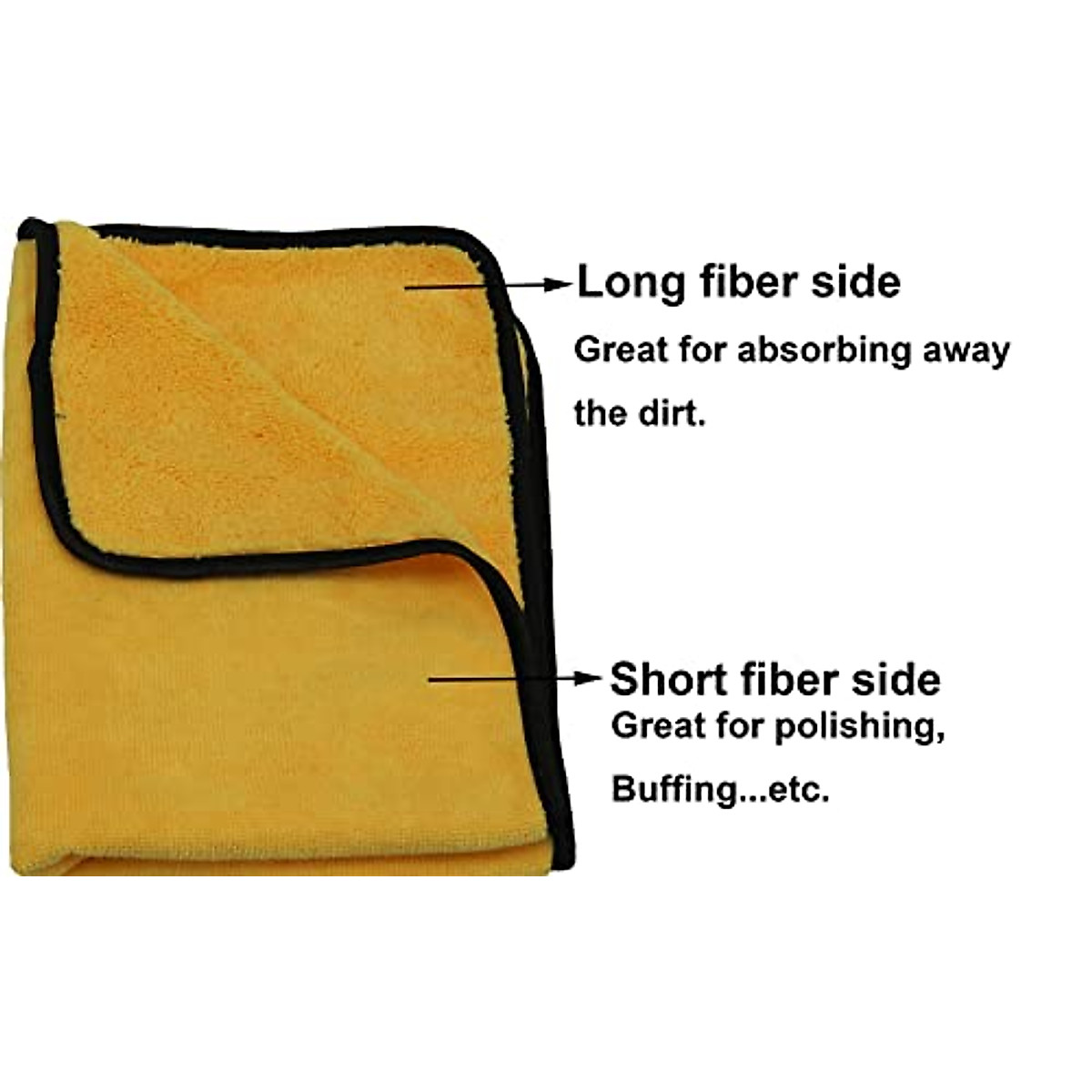 Simple Houseware Professional Grade Ultra Plush Premium Microfiber Towels, 410 GSM (16 inch x 24 Inch) (6 Pack) - Safe for Car Wash, Home Cleaning & Pet Drying Cloths