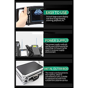 JeeKoudy Veterinary Ultrasound Scanner Machine, Handscan Vet Smart B-Ultrasound Machine Rechargeable Machine for Pig Horse Cow Pregnancy Animals Pets