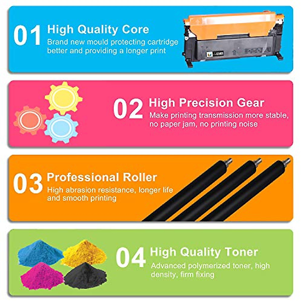 2-Pack 4Benefit Compatible CLT-407S Toner Cartridge CLP325 (2xBlack) CLT-K407S CLTK407S CLT407S Used for CLX-3185FW 3185N CLP-320N CLP-321N CLP-325W CLP-325 Color Laser Printer