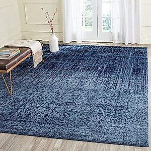 SAFAVIEH Retro Collection Area Rug - 9' x 12', Light Blue & Blue, Modern Abstract Design, Non-Shedding & Easy Care, Ideal for High Traffic Areas in Living Room, Bedroom (RET2770-6065)