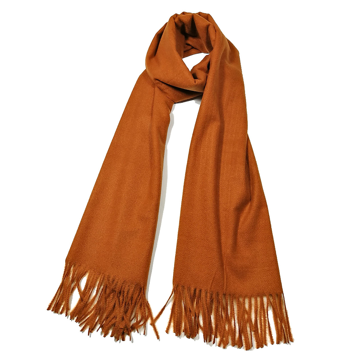 Shanlin Large Size Unisex Imitation Cashmere Winter Scarves for Men and Women (Caramel)