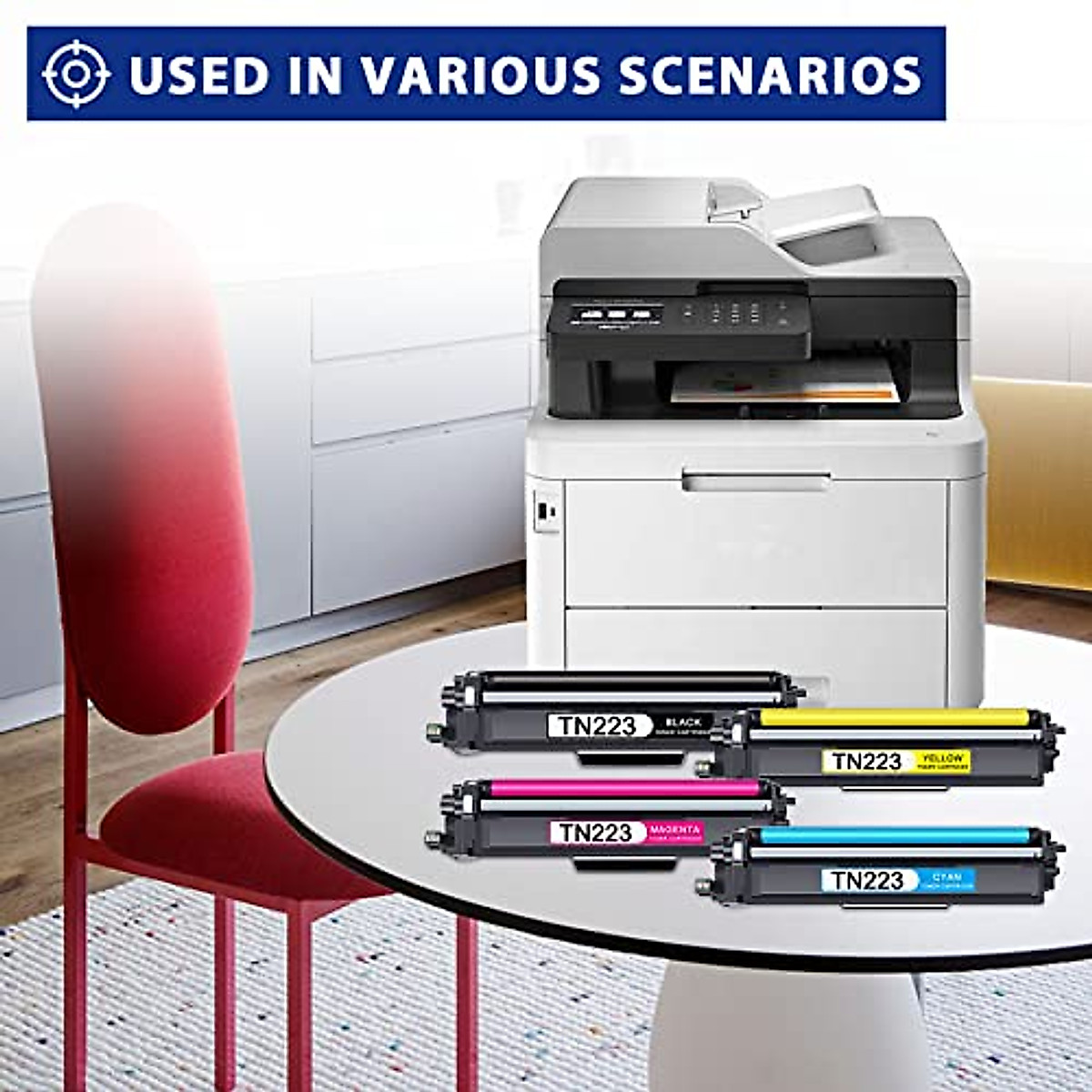 MANDBOY Compatible TN223 Toner Cartridge 𝐇𝐢𝐠𝐡 𝐘𝐢𝐞𝐥𝐝 TN-223 BK/C/M/Y Replacement for Brother MFC-L3770CDW MFC-L3710CW MFC-L3750CDW MFC-L3730CDW HL-3230CDN DCP-L3550CDW Printer 5 Pack