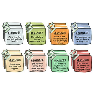 24 Pcs Mental Health Awareness Stickers Mindfulness Sticker Mental Wellness Stickers Reminder Decals Waterproof Stickers Positive Affirmations Feelings Chart Counseling Office Decor(Bright Color)