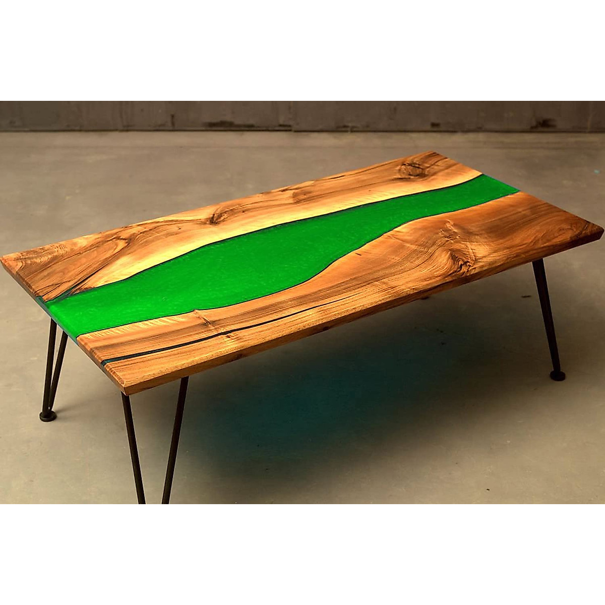 Epoxy Table, Epoxy Resin River Table, Live Edge Wooden Table, Natural Wood,Dining table, Natural Epoxy Table, Resin Table 54x27 inch