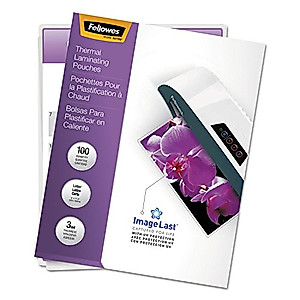 Fellowes 52454 Laminating Pouches,Ltr,3Mil,11-1/2-Inch X9-Inch ,100/Bx,Glossy,Cl