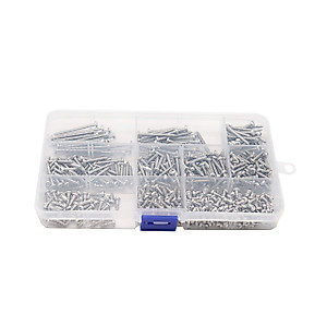 binifiMux 390pcs M3 Phillips Pan Head Screws Self Tapping Drilling Screws Assortment Kit, 304 Stainless Steel, 10 Sizes