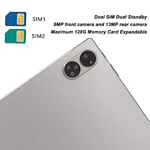 AMONIDA Office Tablet, 8GB RAM 128GB ROM Octa Core CPU HD Tablet 10.1 Inch for School (US Plug)