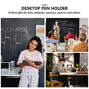 Gatuida Mini Trash Can, 4Pcs Mini Curbside Garbage Trash Bin Pen Holder and Unique Tiny Size Recycle Can Set Pencil Cup Desktop Organizer