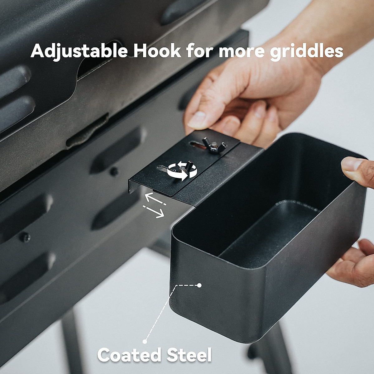 Stanbroil Griddle Grease Cup Tray Holder Catcher Pan with 10 Pack Aluminum Drip Pans Rear Grease Cup Liners for Blackstone 17", 22", 28", 36" Griddles