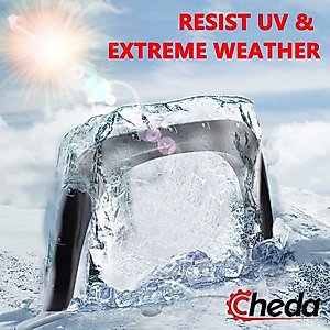 CHEDA Fender Flares Kit Compatible with 2005-2011 Dodge Dakota with 5.4ft (64.9") Bed, Fits for 4 Door Crew Cab Only