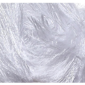 Lukche Eyelash Fun Fur Yarn Premium 100% Polyester 164 Yds (150 Mt), 3.53 Oz (100 Gr) Colorful Crochet Yarn Dıy Hand Knitting. (Optical White, 1 Skein)