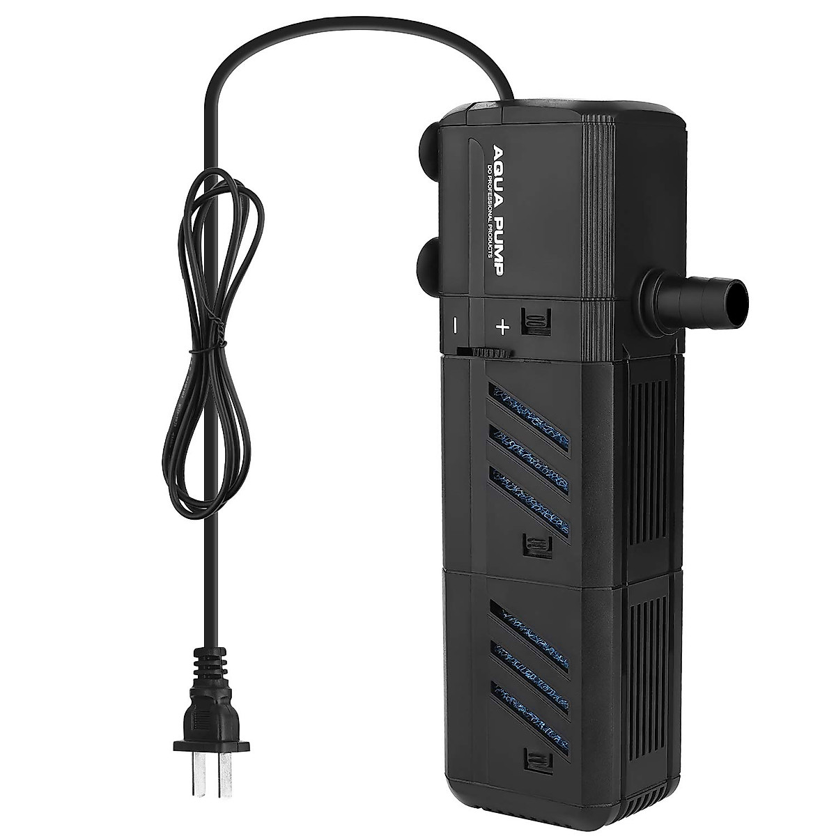 NO.17 Submersible Aquarium Internal Filter, Adjustable Fish Tank Filter with Water Pump for Fish Tank (400GPH, 15W)