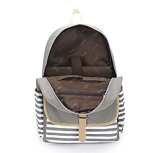 IMYTH Classical School Backpack for girls teen, Large Capacity Canvas laptop bag with YKK zipper fit 15.6 inch