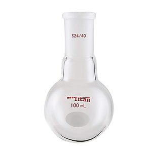 ADAMAS-BETA Lab Boiling Flasks 100ml Single Neck Boiling Flasks Borosilicate Glass with 24/40 Standard Taper Outer Joint