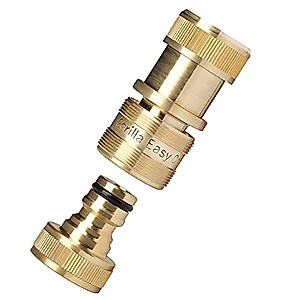 Gorilla Easy Connect Easy Soaker Hose Watering Kit with Brass Fittings Includes Customizable System with Garden Hose, Soaker Hose and Reusable Brass Fittings with Quick Connector Regulator.