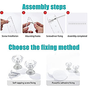 bolimoss Necklace holder， Acrylic Necklace Hanger, Transparent Necklace Organizer，Wall Mounted Jewelry Organizer, Jewelry Hook (2-pack Clear) (Silver)