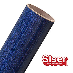 Siser Glitter HTV 11.8"x5ft Roll - Iron on Heat Transfer Vinyl (Royal Blue)
