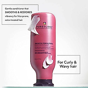 Pureology Smooth Perfection Shampoo & Conditioner Bundle | For Frizz-Prone Color Treated Hair | Sulfate-Free | Vegan | Updated Packaging | 9 Fl. Oz.