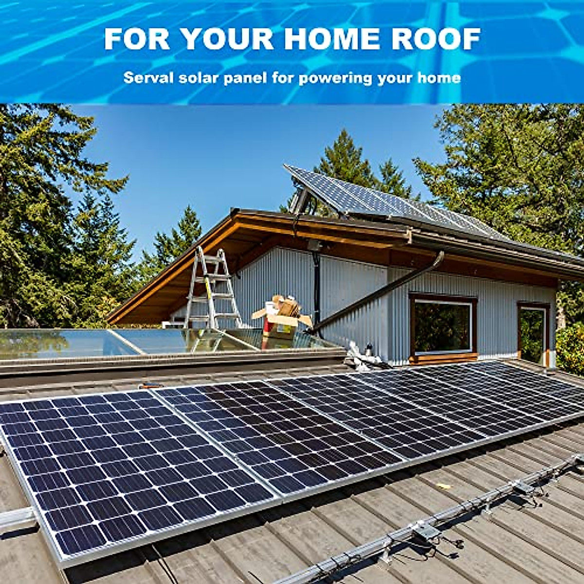 Nicesolar 100W 12V Solar Panel kit Monocrystalline Off Grid System Battery Charger for RV Boat Trailer Cabin Garden Shed Home, with 20A Charge Controller for Sealed Gel Flooded and Lithium Batteries