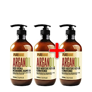 PURE NATURE Moroccan Argan Oil Shampoo and Conditioner Set
