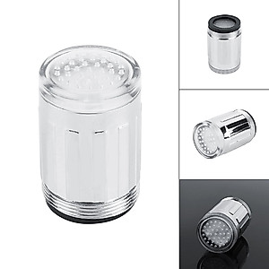 LED Water Faucet, 3 Colors Changing Temperature Sensor Water Stream Faucet Tap for Kitchen Bathroom