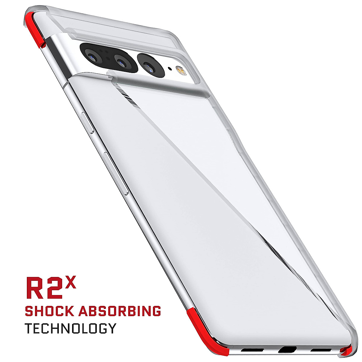 Ghostek COVERT Google Pixel 7 Pro Case Clear with Ultra Thin Design and Non-Slip Grip Bumper Supports Wireless Charging Shockproof Protective Phone Cover Designed for 2022 Pixel 7 Pro (6.7 IN) (Clear)