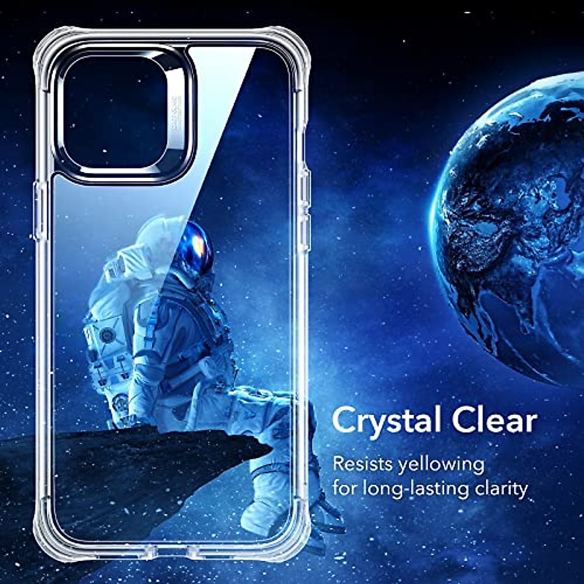 ESR Military-Grade 360° Hybrid Protection Compatible with iPhone 12 Case/iPhone 12 Pro Case [10FT Drop Tested] [Heavy Duty Shockproof ] with [2 Tempered Glass Screen Protectors], 6.1" - Clear
