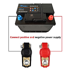 2PCS Pure Copper Battery Terminal Connectors+2PCS Battery Terminal Fiber Washers-Auto Quick Release Replacement Battery Terminal Assortment Kit,Fit for Car Van Caravan Truck Battery