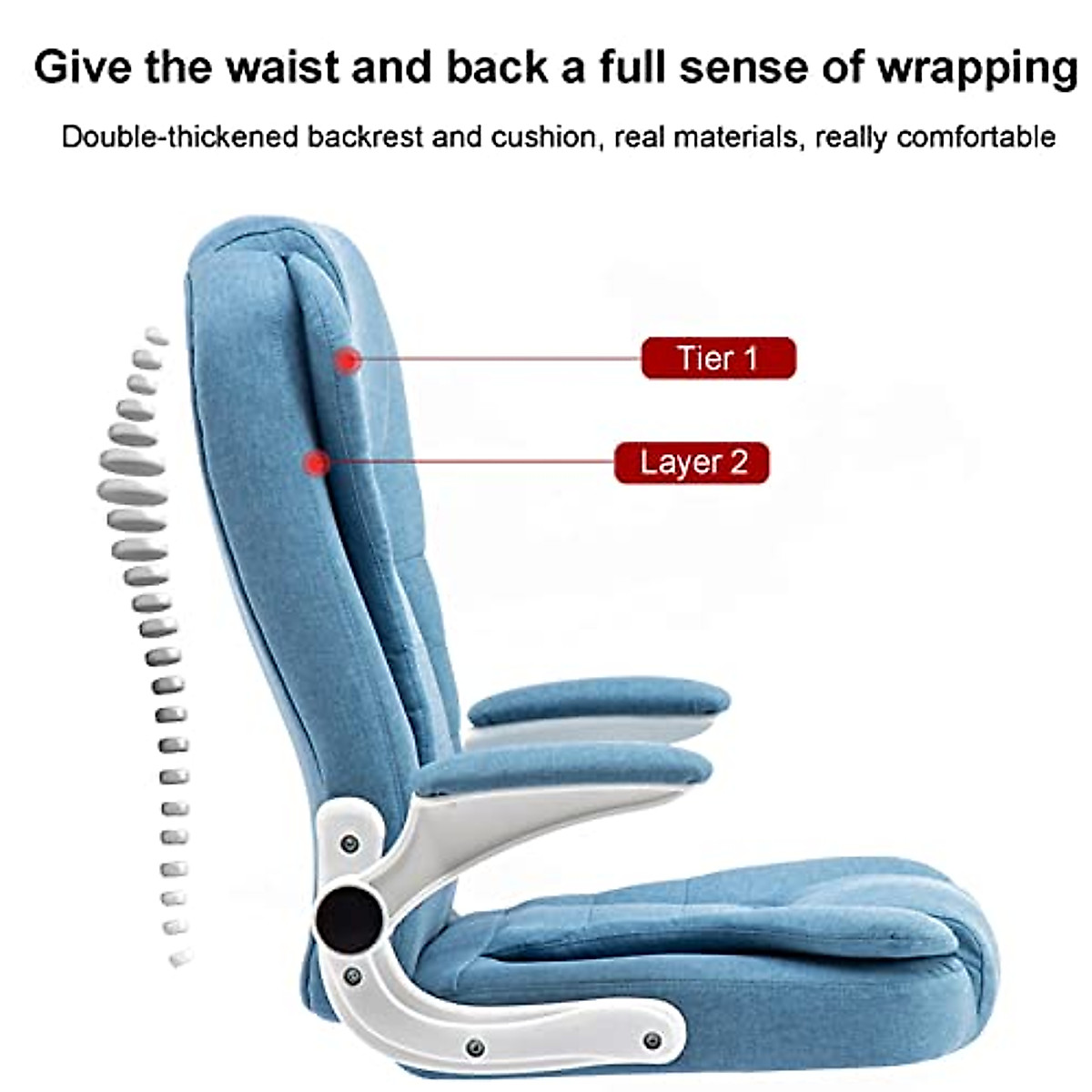 MayNuo Office Chair Gaming Chair Computer Chair Office Guest Chair No Wheels,Pu Leather Waiting Room Chairs Comfy Conference Side Chair with Arms,Modern Dining Room Chairs Sturdy Sitting Chair/Grey 1/