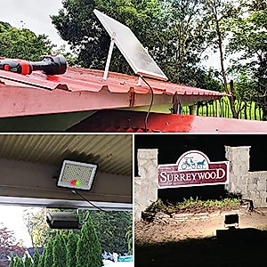 Engrepo 200 Watts Solar Flood Light Outdoor 1500LM Dual White Floodlights Auto On/Off Dusk to Dawn with Remote Control for Yard, Garden, Shed, Barn.