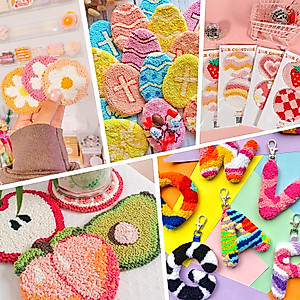 118” x 79” Large Tufting Cloth, Primary Tufting Cloth with Marked Lines for Tufting Guns, Four Edges Sewn Monks Cloth for Punch Needle Tufting Rug DIY Crafts