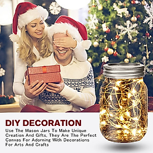 SLifeJars 30 Pcs Mason Jars 8 oz Regular Mouth Clear Glass Jars with Airtight Leak Proof Lids and Bands Canning Jars Reusable Spice Jars for Kitchen Food Storage Prep Overnight Oats Jam Jelly Honey