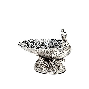 Godinger Serving Dish, Serving Platter, Pastry Dish, Pasta Dish, Peacock Design