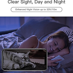 LAXIHUB 360° Pet Camera with Phone App, Indoor Security Camera for Baby/Dog, P2 Pan/Tilt Pet Monitor with Super IR Night Vision, Motion Detection & 2-Way Audio, Works with Alexa & Google Assistant