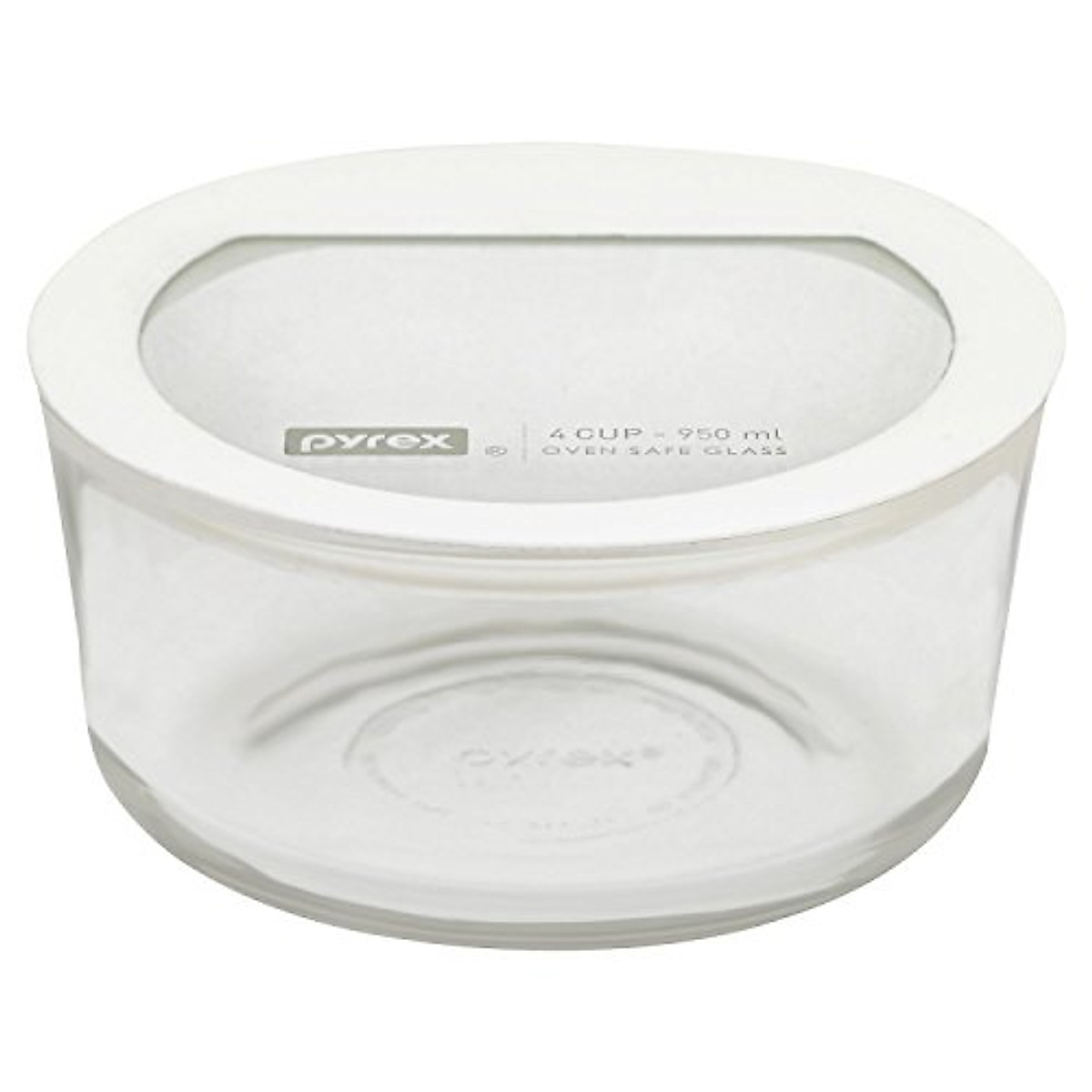 Pyrex 071160088047 Premium 4 Cup Round Storage Dish, White