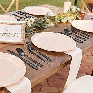 LIANYU 24-Piece Black Silverware Set with Steak Knives, Stainless Steel Flatware Cutlery Set for 4, Fancy Square Eating Utensils Sets for Restaurant Wedding, Satin Finish, Dishwasher Safe