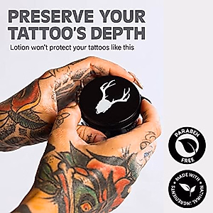 Mad Rabbit Tattoo Balm & Aftercare Cream- Color Enhancement that Revives Old Tattoos, Hydrates New Tattoos, Made With Clean Ingredients + Petroleum Free, Daily Tattoo Lotion Moisturizer & Brightener